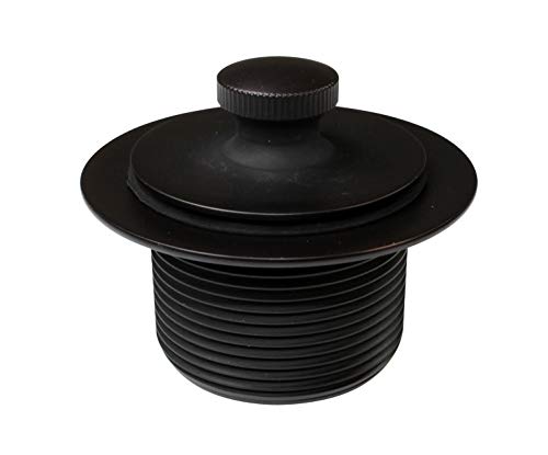 Westbrass D94H-12 1-1/2" NPSM Coarse Thread Twist & Close Bathtub Drain with Illusionary No-Hole Overflow Faceplate, Oil Rubbed Bronze