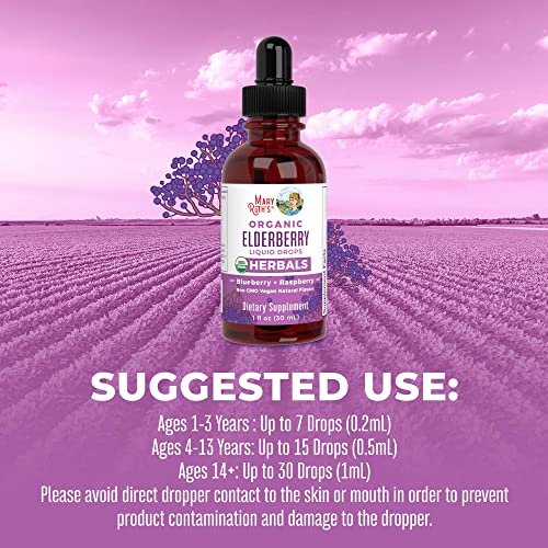 MaryRuth's Elderberry Syrup + Vitamin C Liquid Drops Bundle, 2-Pack Immune Support Liquid Supplements, Vegan, Non-GMO, USDA Organic