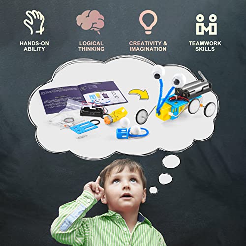 Robotics STEM Science Kits, Robot Building Kit for Kids, Electronic Toys Science Experiments Engineering Projects for Girls, DIY Activities STEM Robots for Boys to Build, Gifts for Boy & Girl