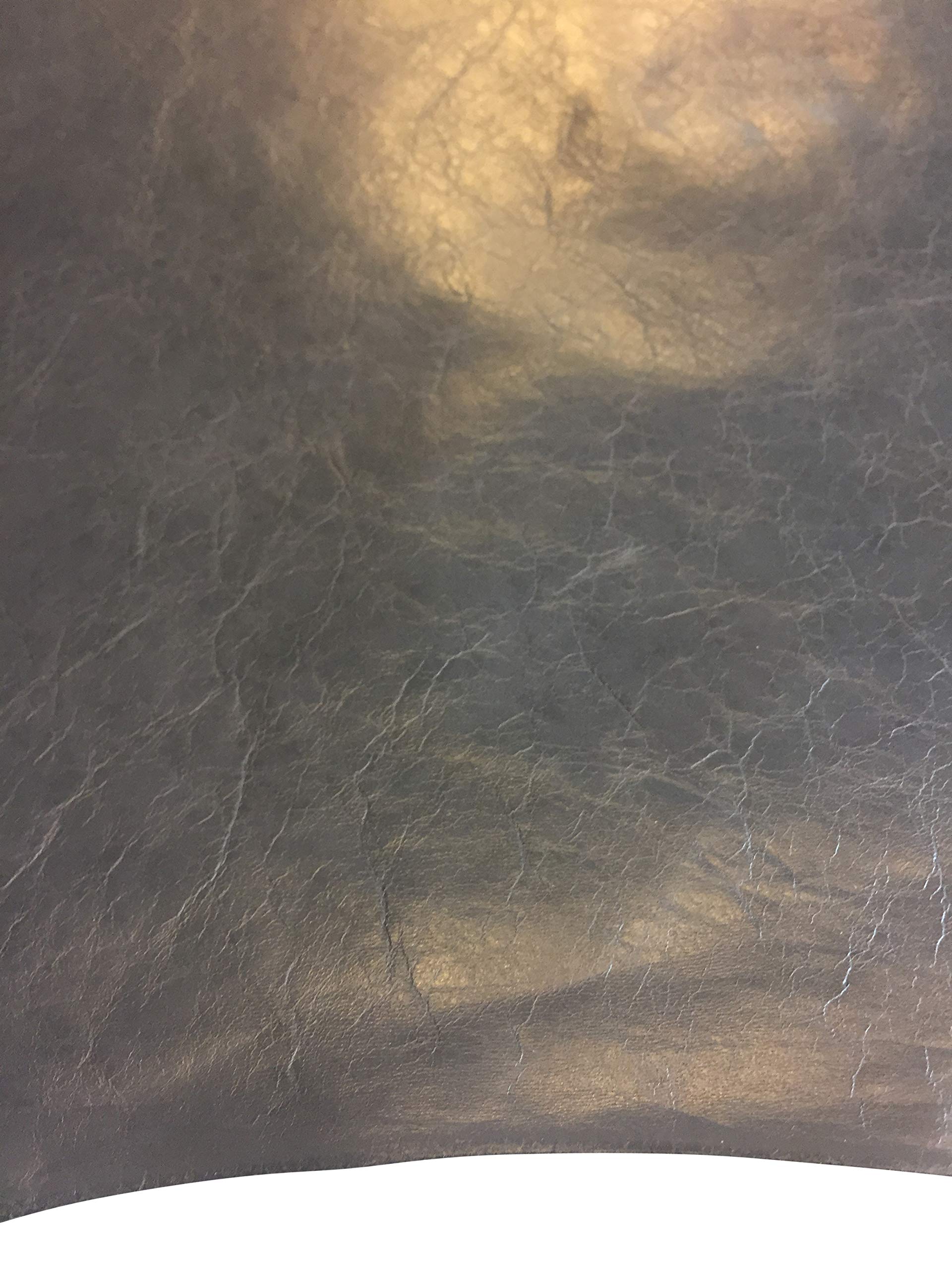 Genuine Leather Hide - Full Skin - Dark Grey Color - 7 sq ft - 2 oz. avg Thickness - Waxy Finish – Soft Lambskin Fabric – Upholstery Material – Craft DIY Supply - Leather Treasure Shop