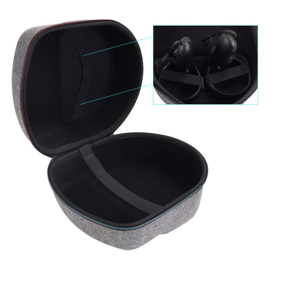 MASiKEN Oculus Quest 2 Carry Case Gray with Meta Quest 2 Face Cover, Lens Spacer, Oculus Quest 2 Accessories Set