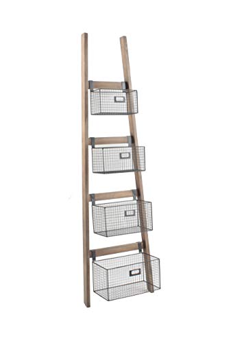 Wald Imports 4408 Wall Ladder, Bookcase, Brown