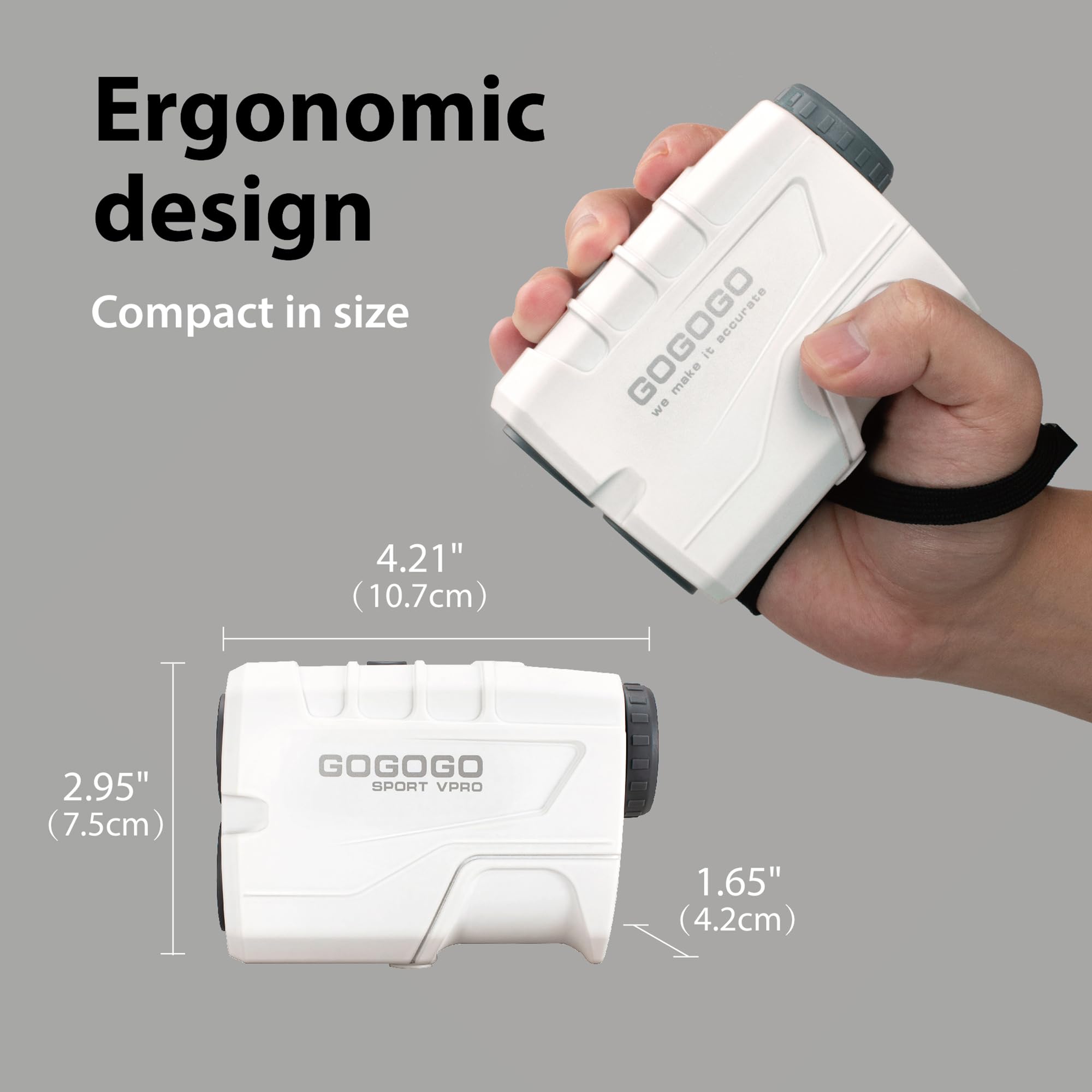 Gogogo Sport Vpro Golf Rangefinder 900 Yards Slope Laser Range Finder with Pinsensor 6X Magnification, Pulse Tech - Compact & Accurate & Clear Reading Yardage Rangefinder
