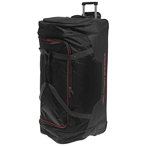 High Sierra 3 Piece Wheeled Duffel Set Storm Cloud Navy/Red
