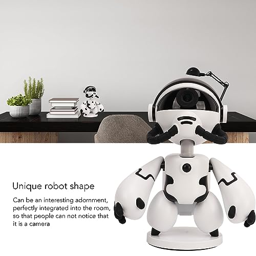 Robot Cameras for Home Security, 1080P Pan Tilt Camera with Phone App, Night Vision, Motion Detection, Auto Tracking, 24 Hour Security Guard, Large Capacity Battery, Powerful Lens