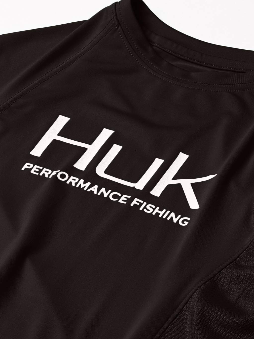 HUK Kids' Pursuit Long Sleeve Sun Protecting Fishing Shirt, Black, Small