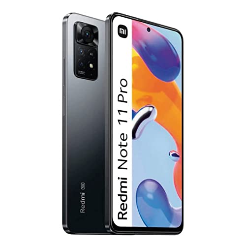 Xiaomi Redmi Note 11 Pro 4G Volte 128GB + 8GB Factory Unlocked 6.67" 108MP Camera Night Mode (Not Verizon Sprint Boost Cricket Metro At&T) + (w/Fast Car Charger Bundle) (Graphite Gray)