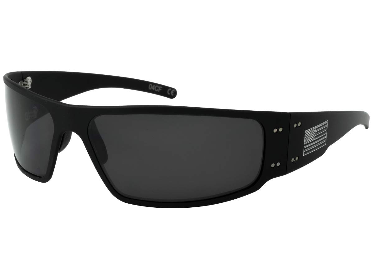 Gatorz Eyewear, Magnum Patriot Model, Aluminum Frame Sunglasses - Made in The USA (Smoked Polarized Lens)