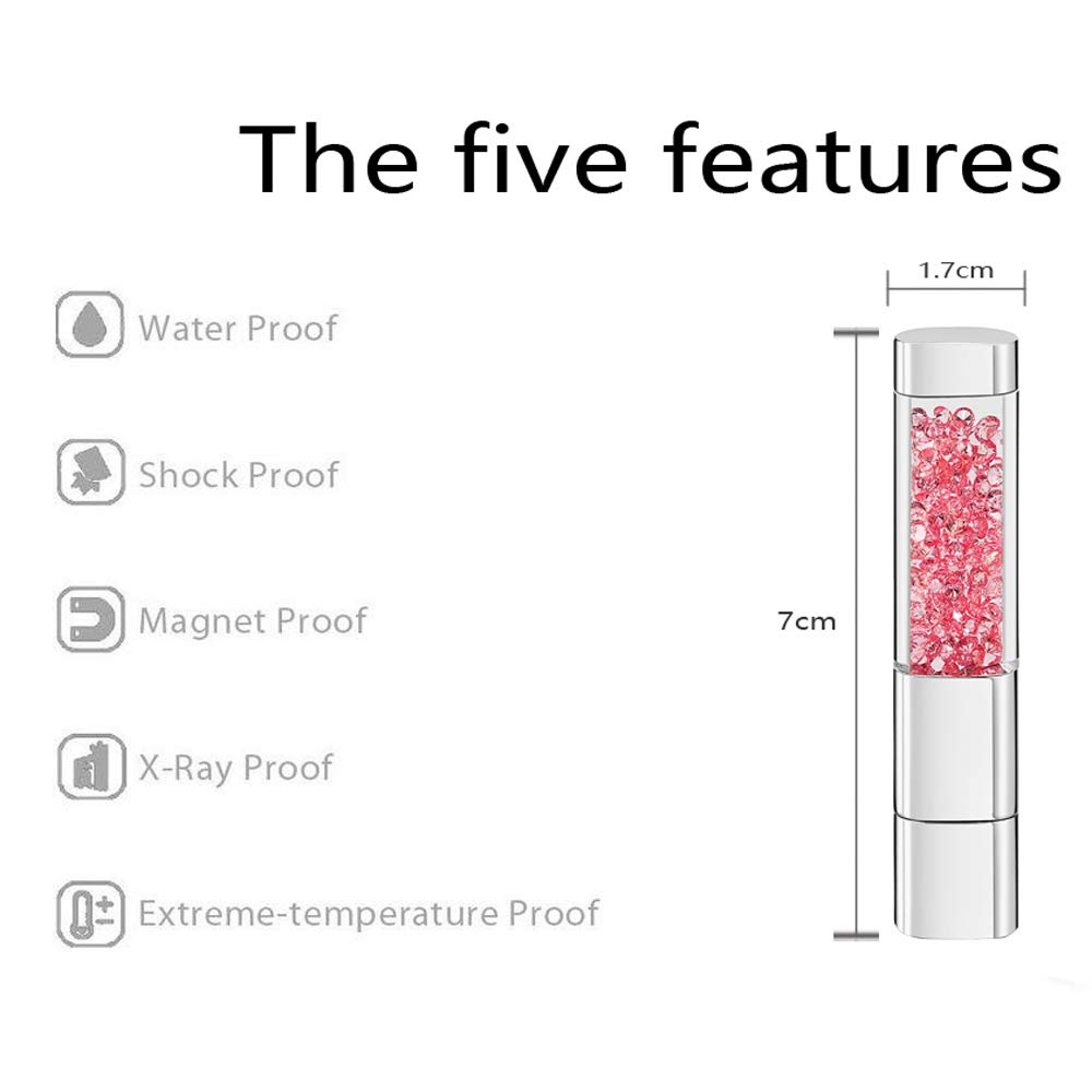 GARRULAX USB Flash Drive, 8GB / 16GB / 32GB USB2.0 USB Memory Stick Date Storage Pendrive Thumb Drives (32GB, Light Pink)