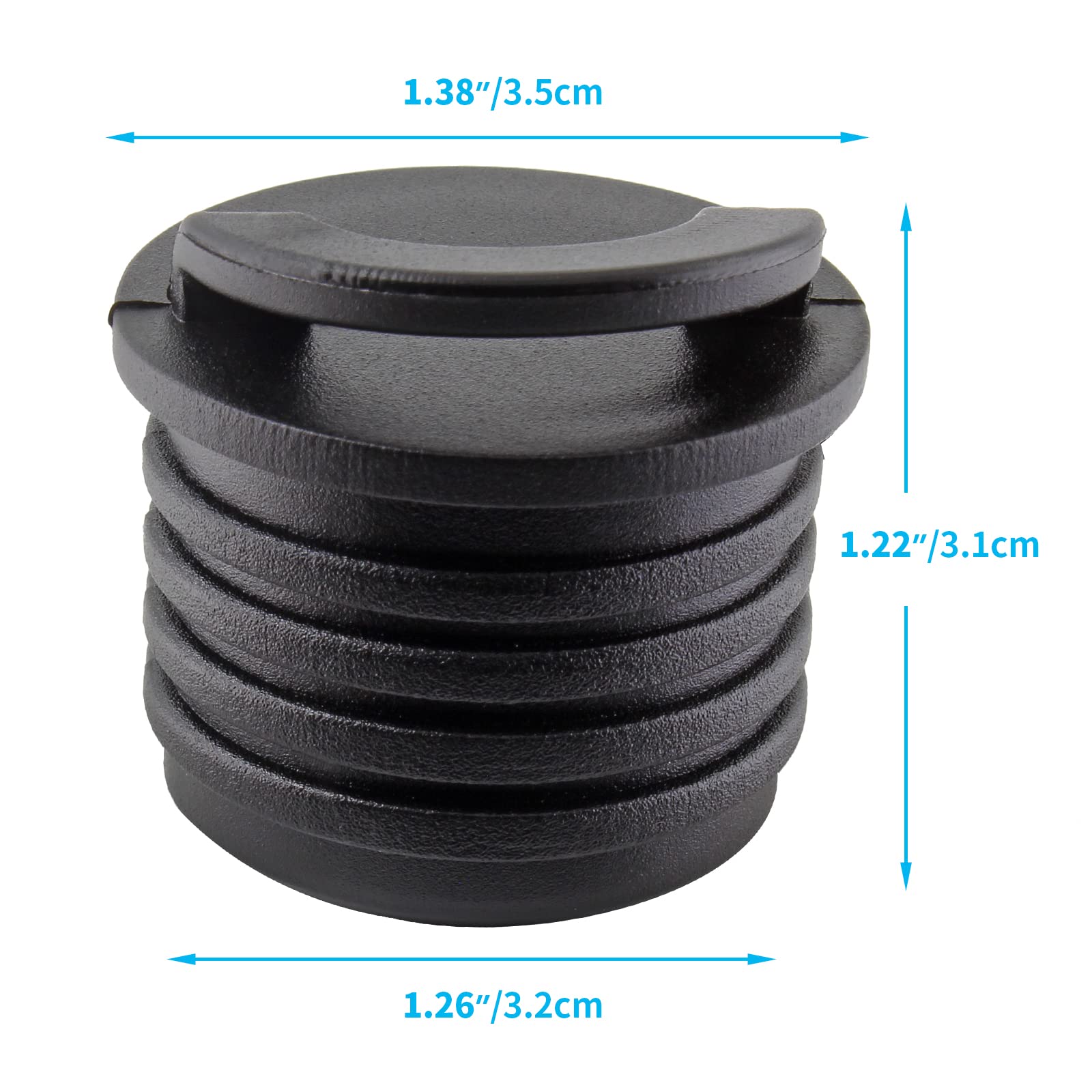 Jiozermi 8 Pcs Boat Scupper Plug Bungs, Rubber Drain Holes Stopper Bung, Kayak Drain Plug for Kayak Canoe Boat