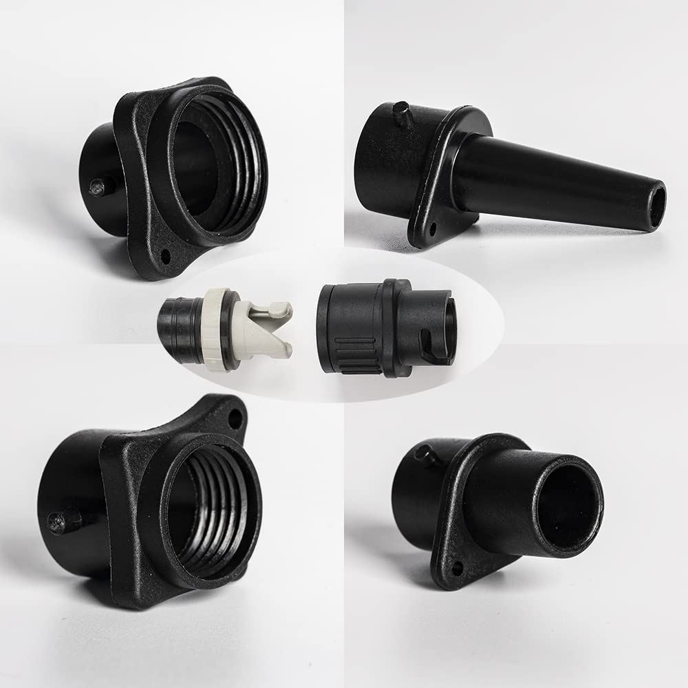HEYTUR Inflatable Boat SUP Pump Adaptor Standard Schrader Conventional Air Pump Air Valve Adapter Spoke Plate Attachment (Black+Multi)