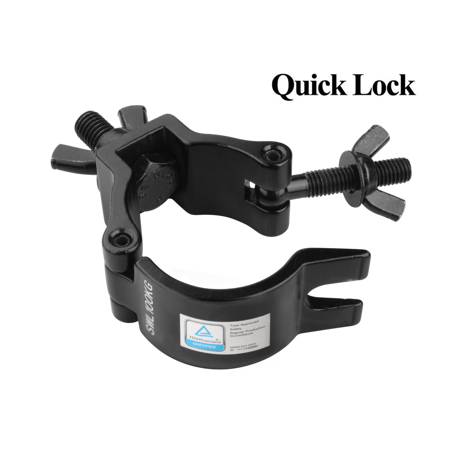 GBGS Lighting Truss DJ Light Clamps 2 Inch O Clamp Aluminum Alloy 220 LBs for OD 2 Inches(50.8mm) Pipe, TUV Certificated(ID:1111246880), 10 Pack