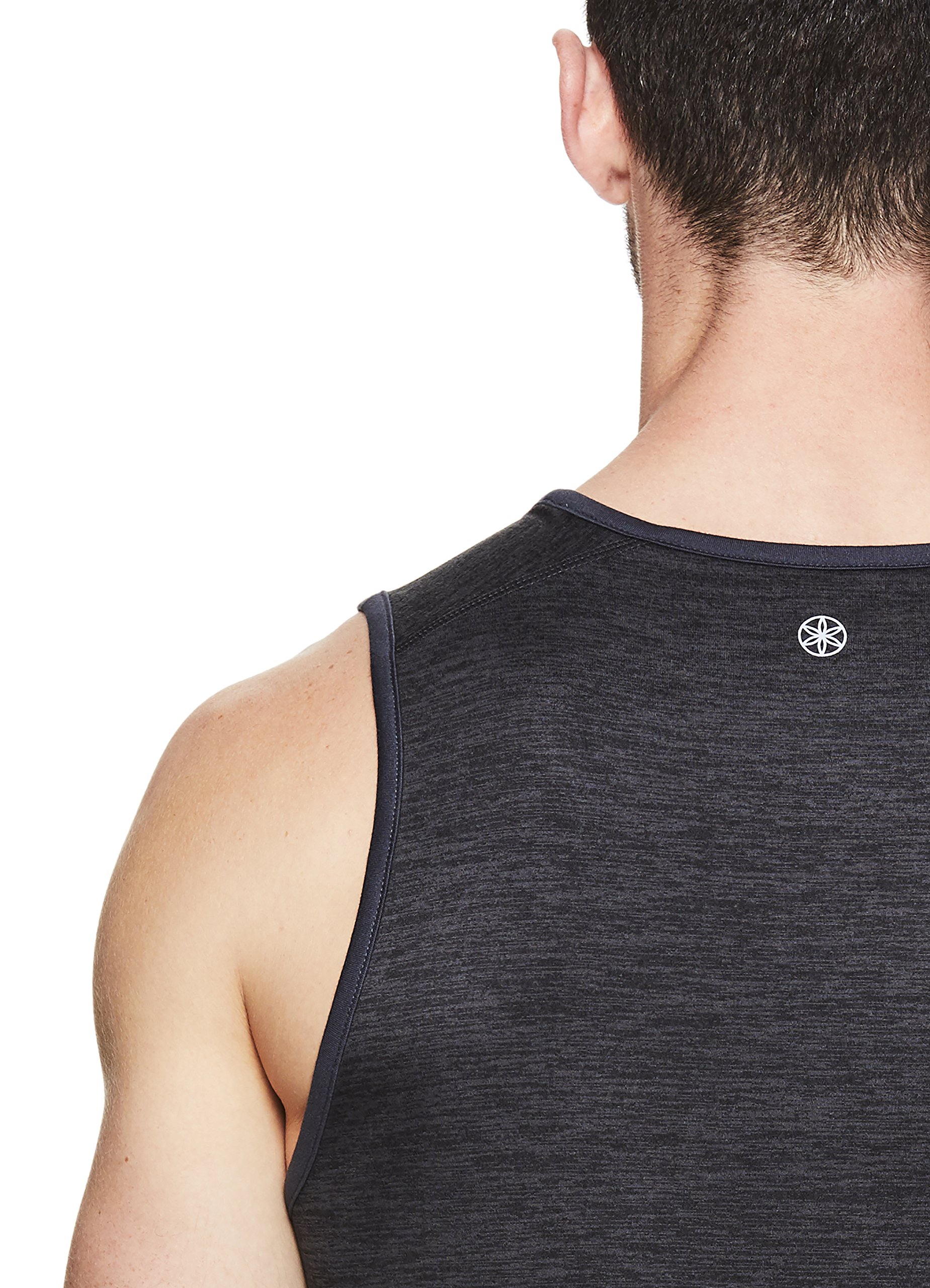 Gaiam Men's Everyday Basic Muscle Tank Top - Sleeveless Yoga & Workout Shirt - Rifle Green Heather, Small