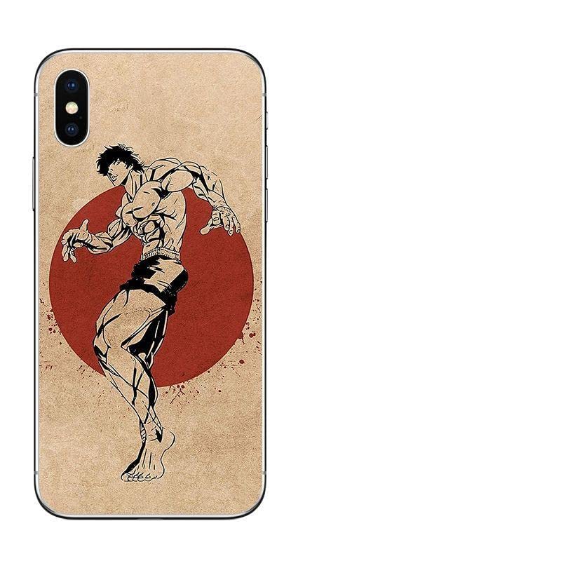GEROR BAKI Phone Case Character of Hanma Baki Yujiro Hanma Cases Tempered Cases Cover Compatible with iPhone 14 13 12 11 X Xs Xr 8 7 Plus Pro Max (12,iPhone12mini)