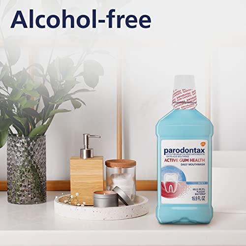 Parodontax Active Gum Health Mouthwash, Antiplaque and Antigingivitis Mouthwash, Mint, 3x16.9 Fl Oz