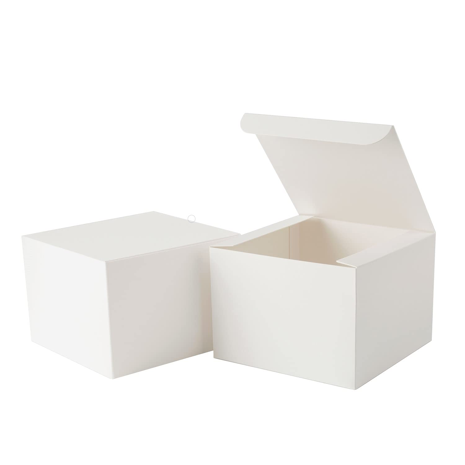 GEFTOL Gift Box 20 Pack 5 x 5 x 3.5 inches Fold Box Paper Gift Box Bridesmaids Proposal Box for Bridal Birthday Party Christmas(White)