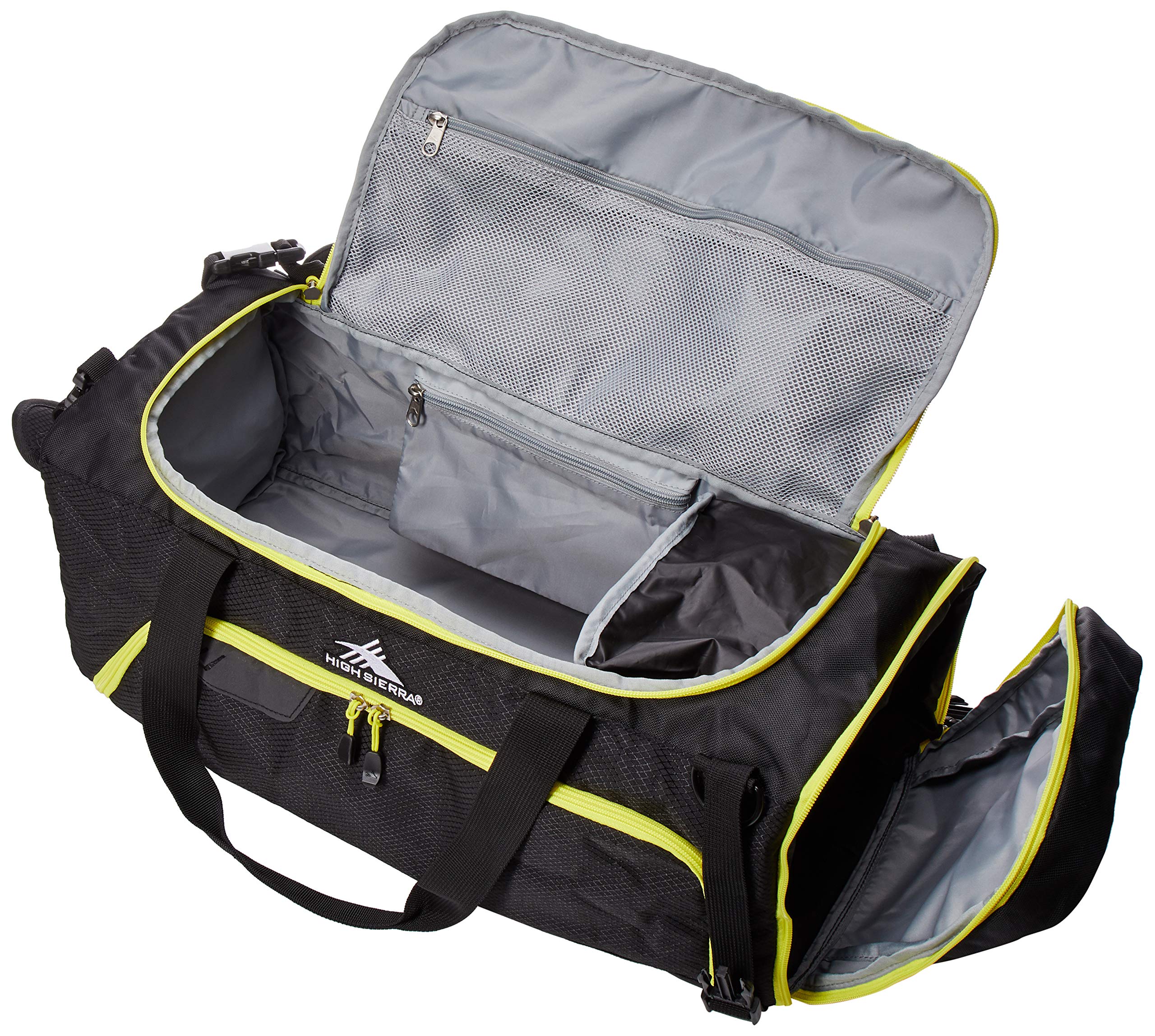 High Sierra(ハイシェラ) Men's Duffel Bag, Black/Yellow