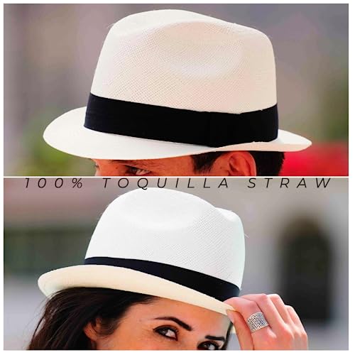 Gamboa Panama Hat Men Borsalino Hat Panama Straw Hat Summer Hat Panama Hats for Women Straw Beach Hat Short Brim Hat White