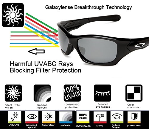 GALAXYLENSE 5 Color Pairs Replacement Lenses For Oakley Holbrook Sunglasses Polarized