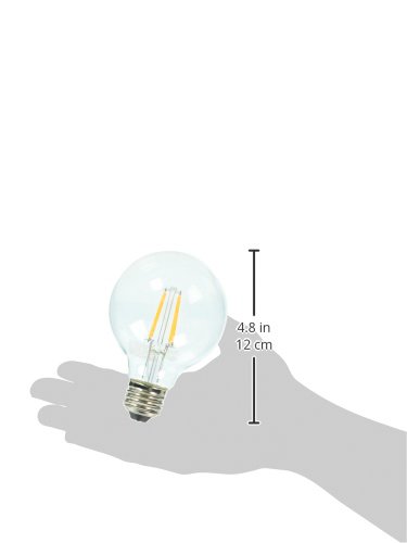 GE Lighting LED Globe Light Bulbs, G25 Bulb, 4 Watt (40 Watt Equivalent) Soft White, Clear Finish, Medium Base, Dimmable (2 Pack)