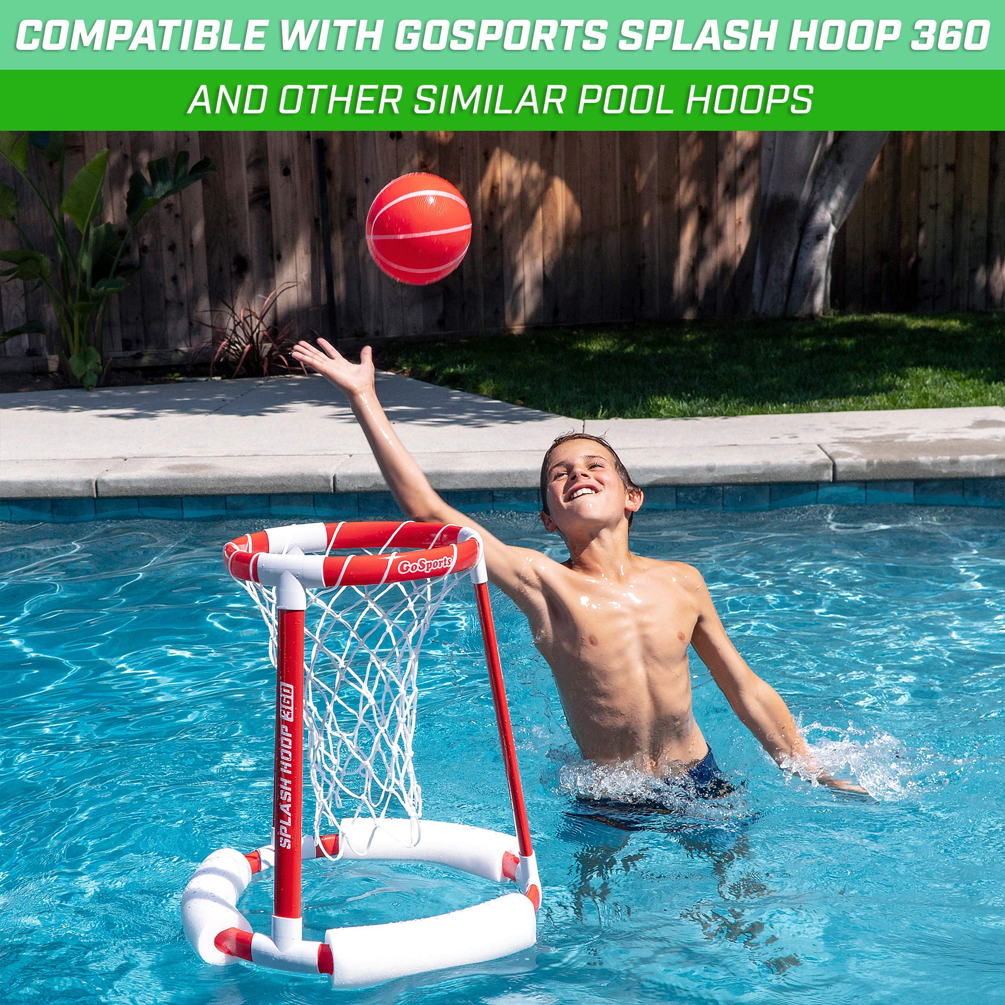 GoSports Swimming Pool Basketballs 3 Pack - Great for Floating Water Basketball Hoops, Choose Red or Blue Pool Basketballs