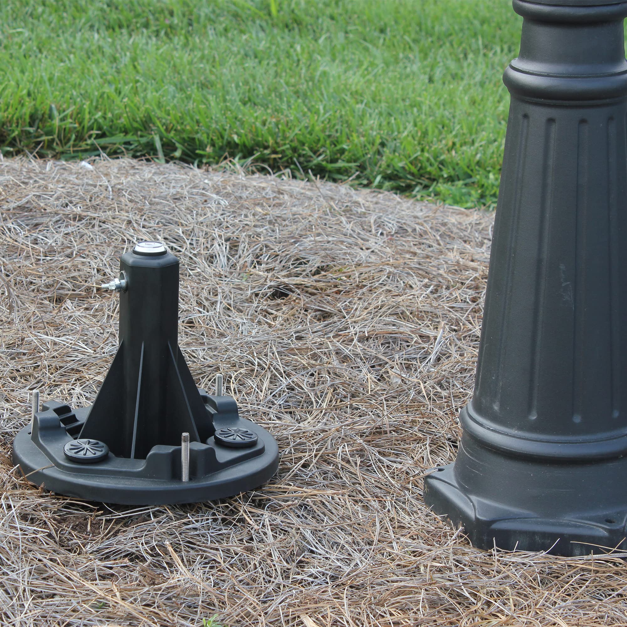 GAMA SONIC GS-3 EZ Ground Anchoring Kit for Single Head Lamp Posts, Black