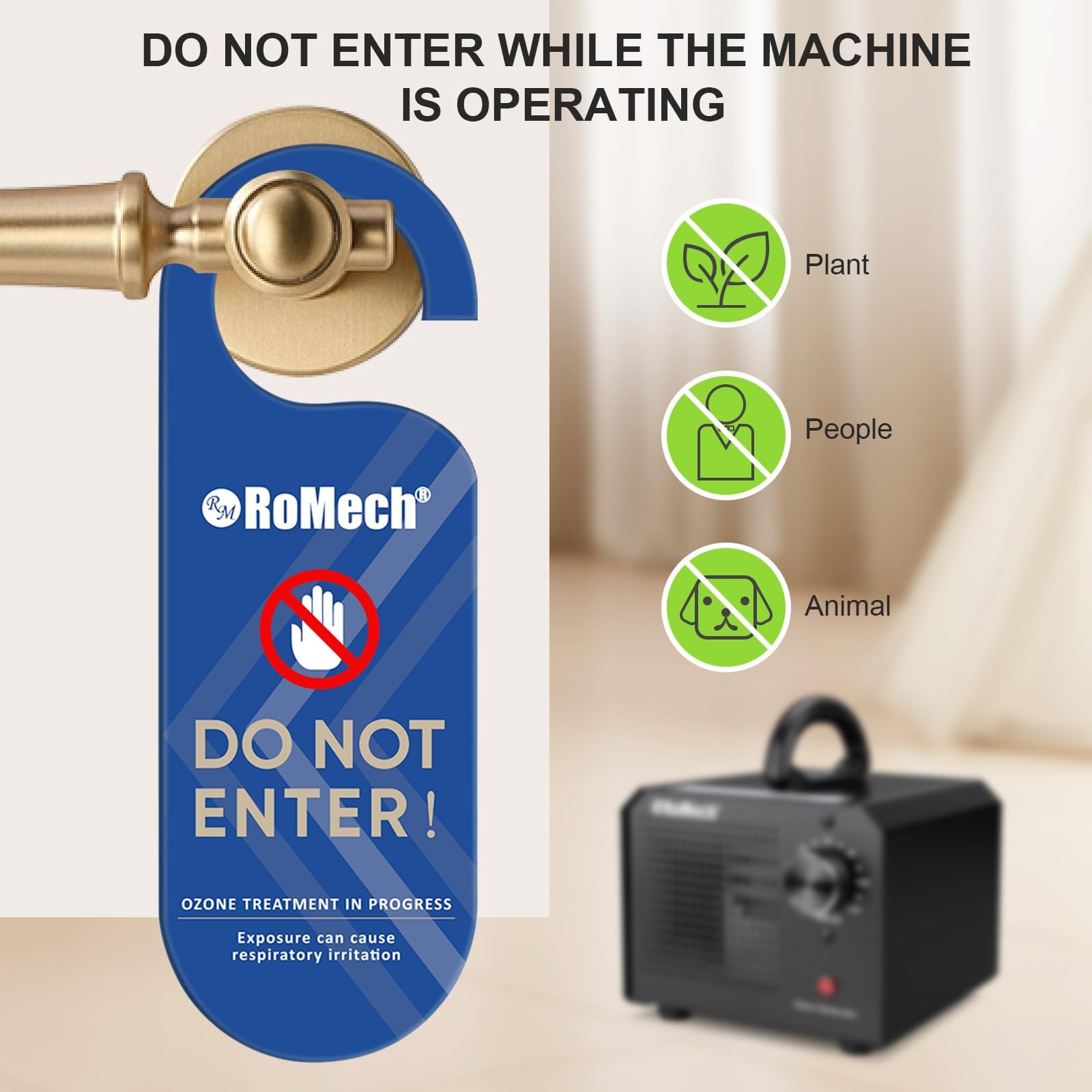 ROMECH Ozone Generator 30,000mg/h, High Capacity Ionizer Air Purifier Ozone Odor Eliminator for 4000sq.ft. Home, Basement, Kitchen (Black)