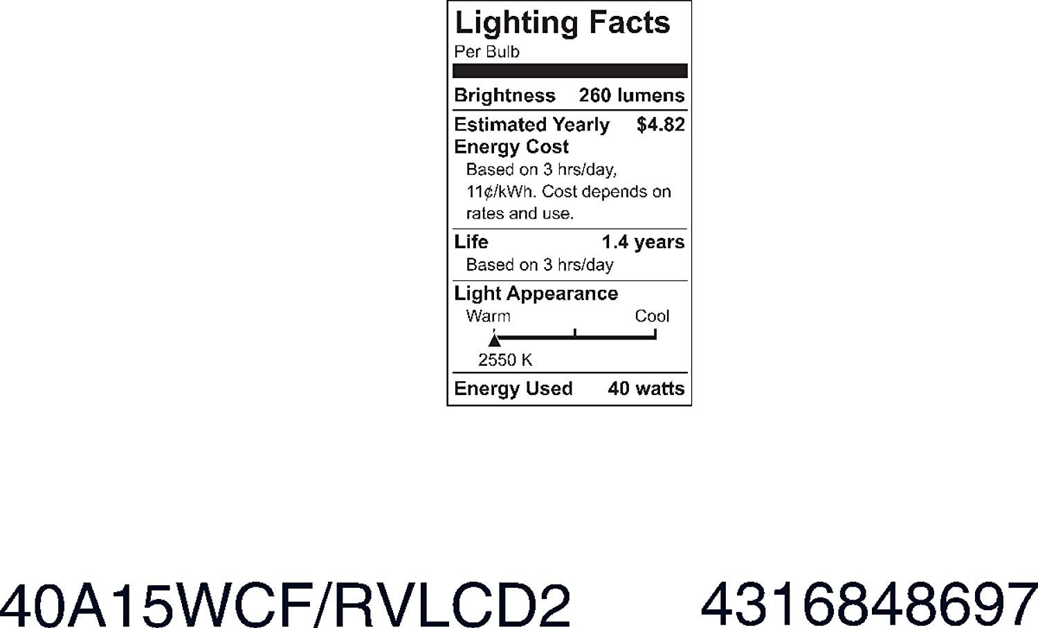 GE Lighting 40-Watt; 260-Lumens 1.4 Year Life Reveal Ceiling Fan Frost A15 Light Bulbs (8 Bulbs)