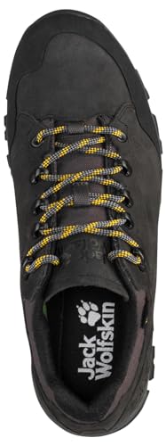 Jack Wolfskin Men's Rebellion Texapore Low M Hiking Shoe, Phantom/Burly Yell, 12