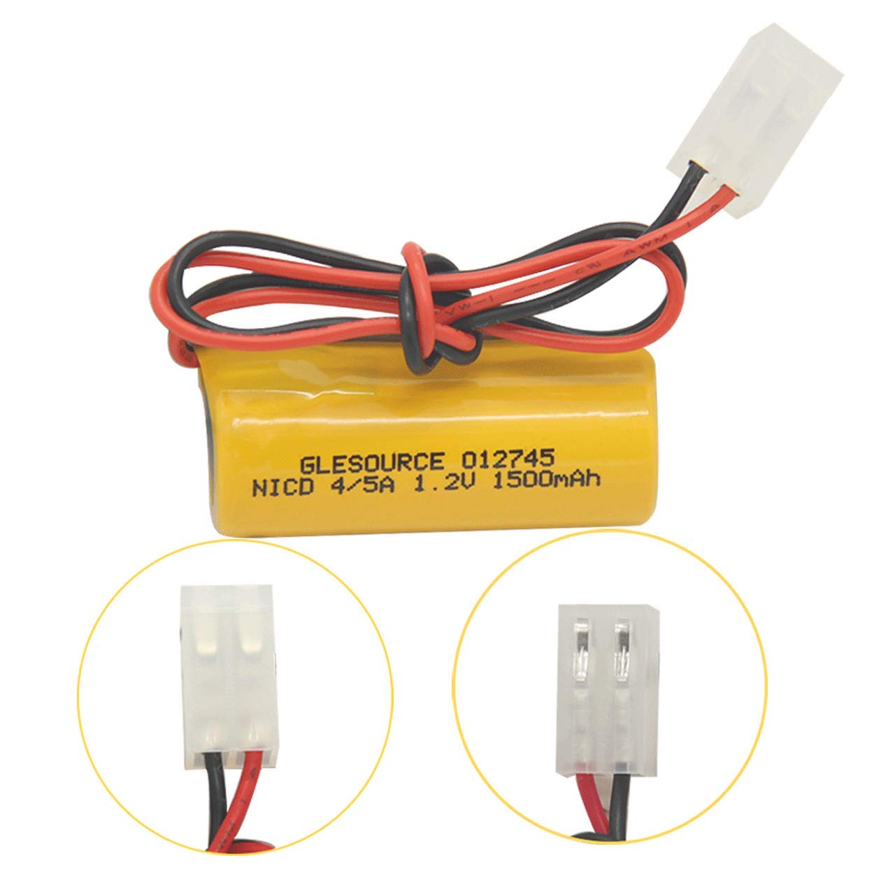 GLESOURCE 1.2V 1500mAh Emergency Lighting Replacement Battery - Replaces T&B 012745, 12745, Interstate - NIC1056, Teig - 850069,CUSTOM-85,OSA117(2 Pack)