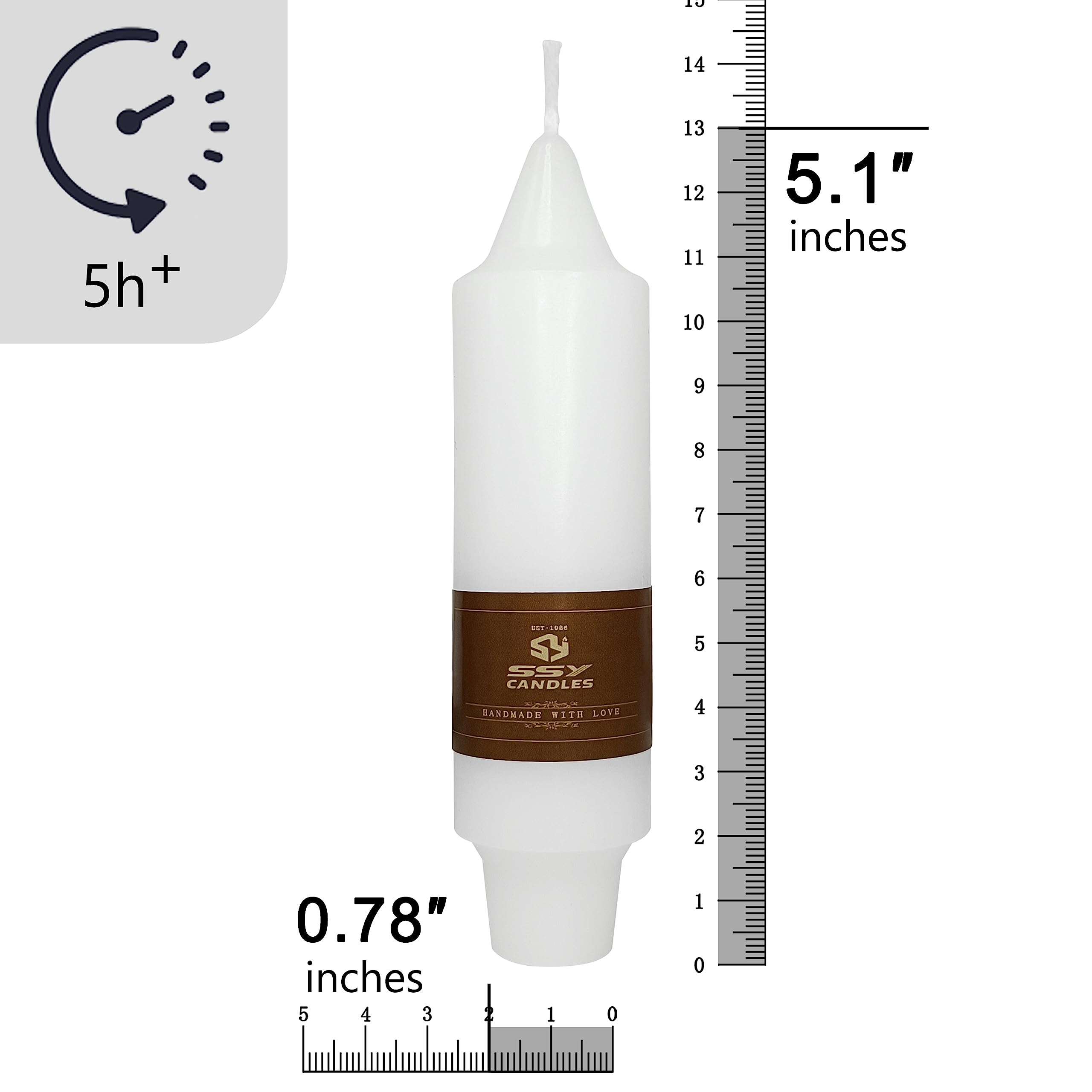 White Taper Candles 4 Pack Short Candlesticks 5inch Short Tapered Candle - Unscented Candle Sticks for Home Dinner Tablescape Wedding Centerpieces Party Decoration