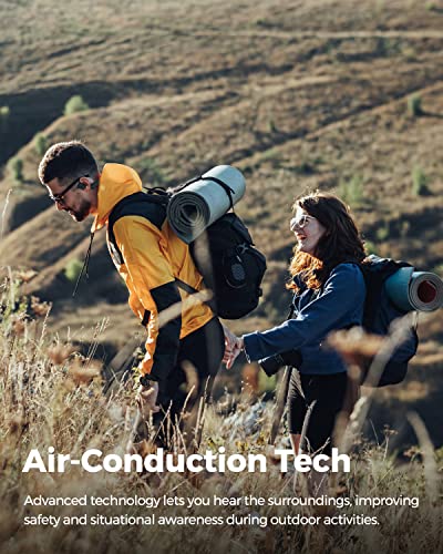 SoundPEATS Air Conduction Headphones, RunFree Lite Open-Ear Sports Bluetooth V5.3 Headphones with Bass Boost and 17 Hours, Sweatproof Ultralight Headset for Running, Workouts, USB-C