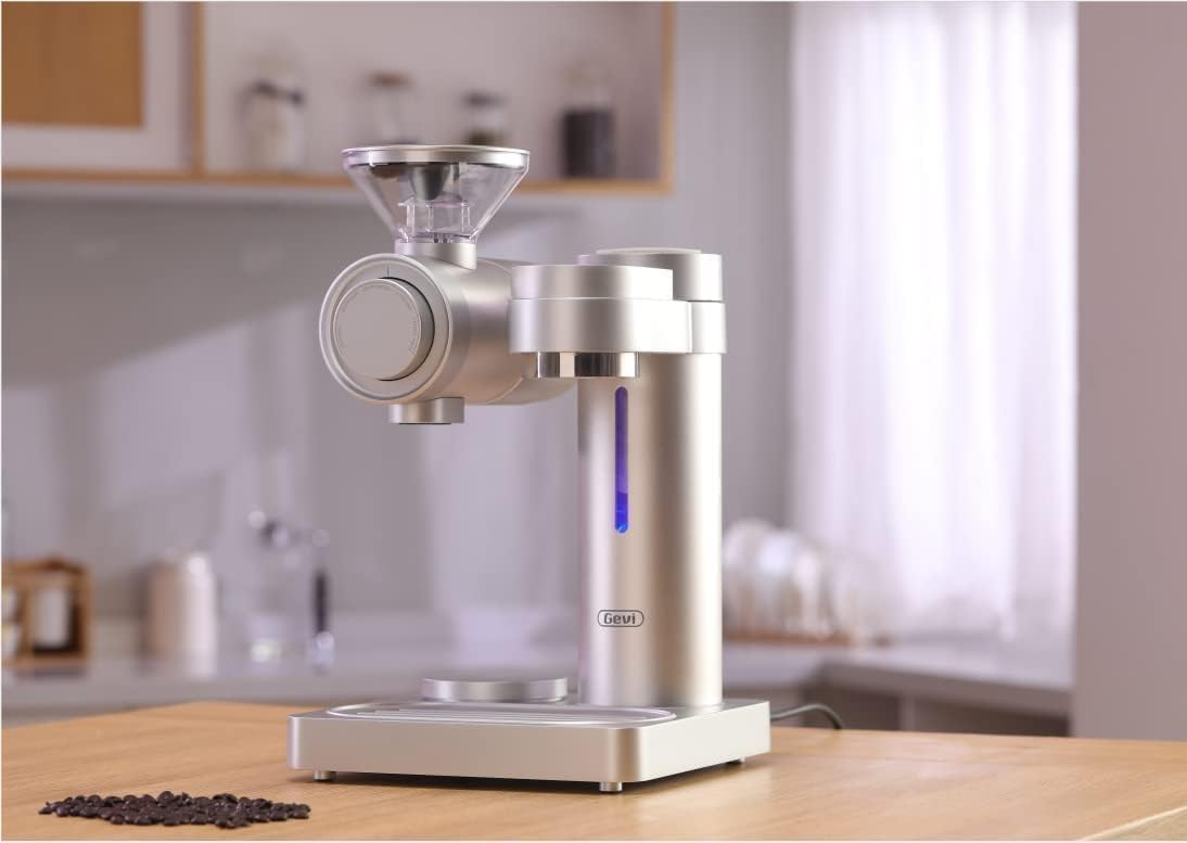Gevi 4-10 Cups Smart Pour over Coffee Machine with Grinder Built In, Fast Heating Brewer 51 Step Grind Setting, Automatic Barista Mode, Custom Recipes, Descaling Function, Automatic Coffee Machine