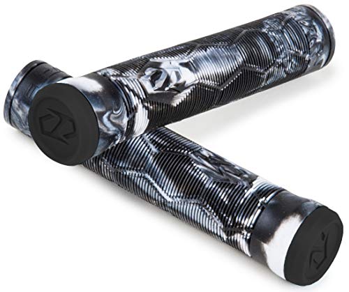 Fuzion Pro Scooters Hex Grips BMX Bike Grips (Black & White Swirl)