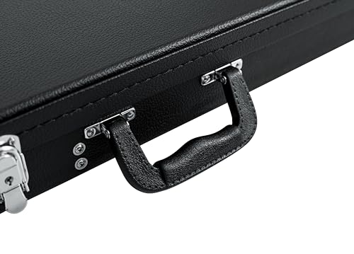Gator Cases Hard-Shell Wood Case for Standard Electric Guitars; Fits Fender Stratocaster/Telecaster, & More (GWE-ELECTRIC), Black
