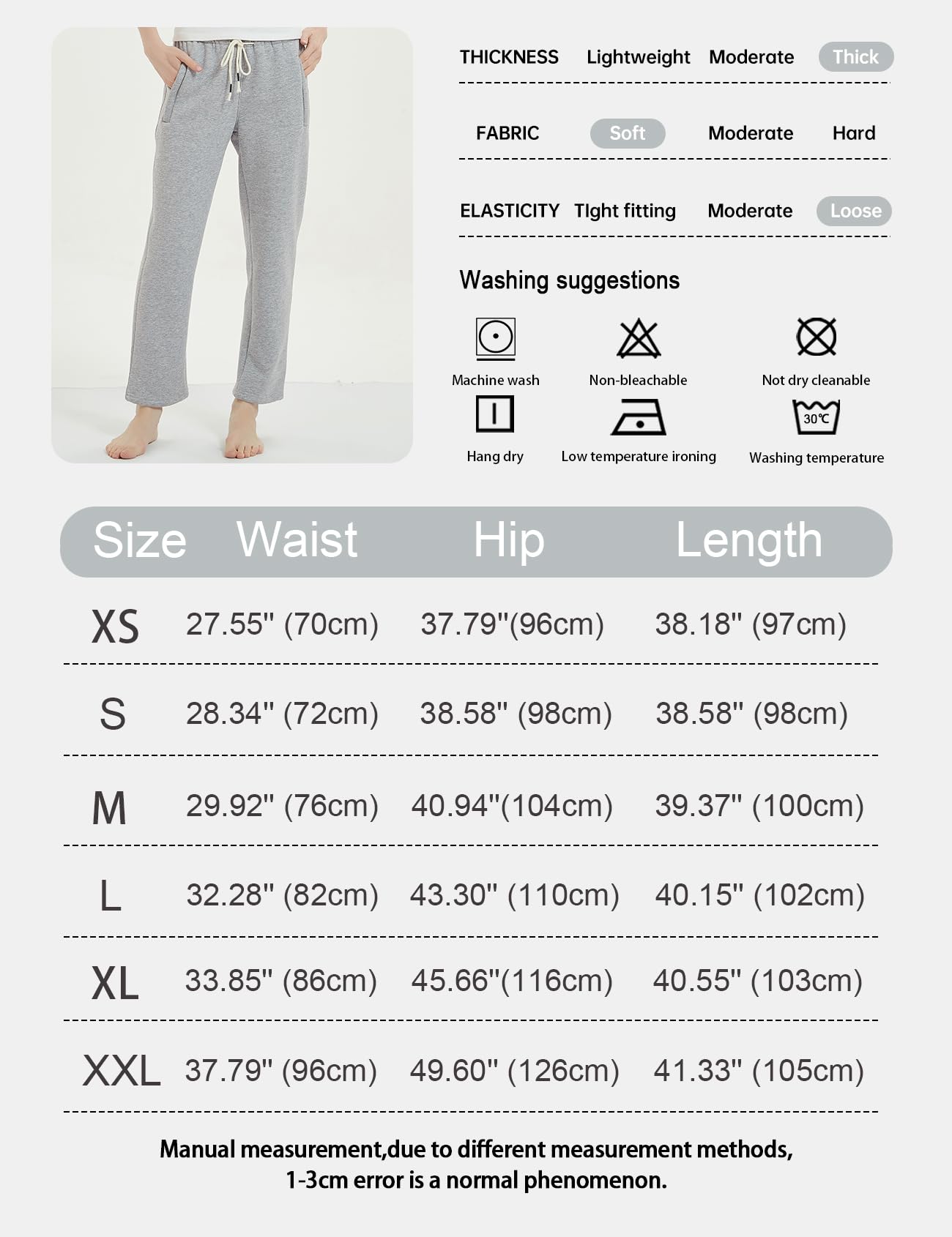 Gihuo Women's Sherpa Lined Sweatpants Winter Warm Fleece Lined Sweatpants with Pockets Fleece Jogger Pants Athletic (2# Light Grey, Small)