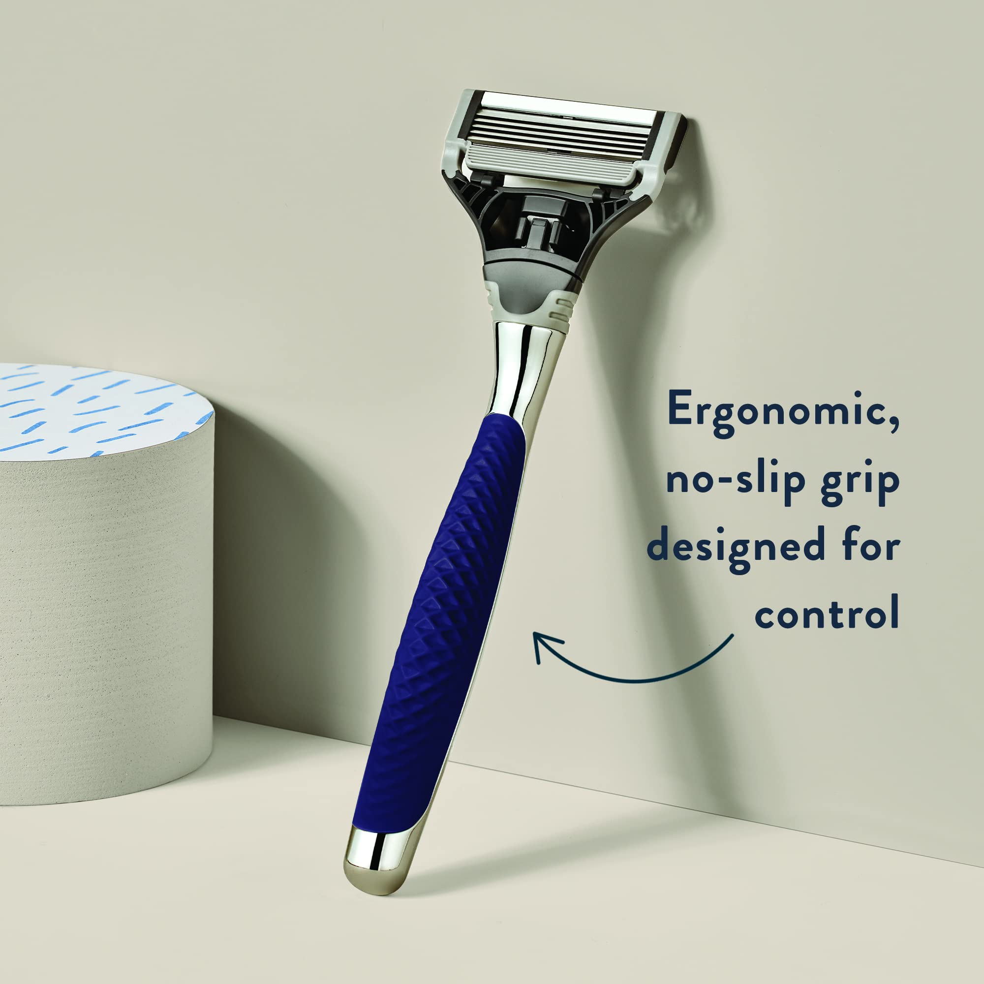 Harry's Razors for Men - Winston Razor: 5 Blade Razor with Lubricating Strip & Precision Trimmer and 1 Razor Blade Refill