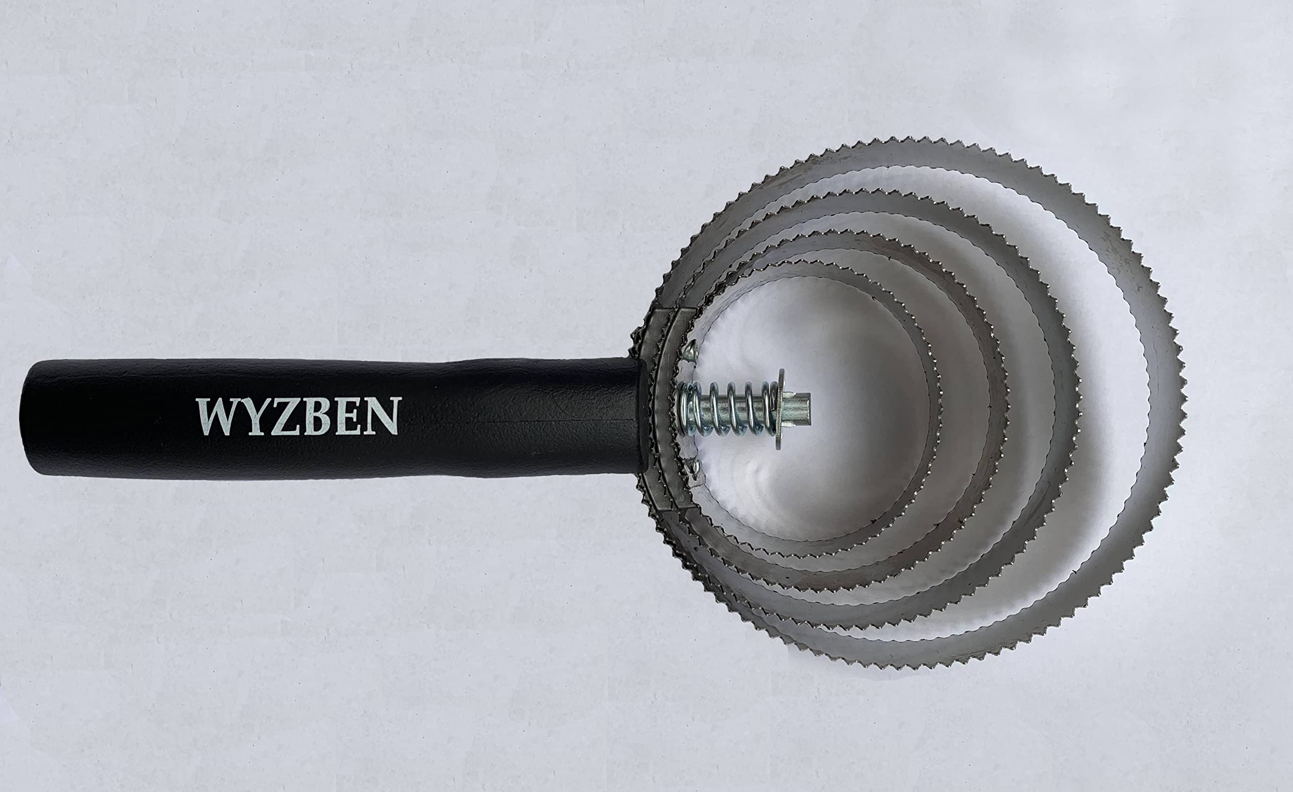 WYZBEN Commercial Heavy Duty Stainless Fish Scaler Scale Remover Spring Steel 4 Rings