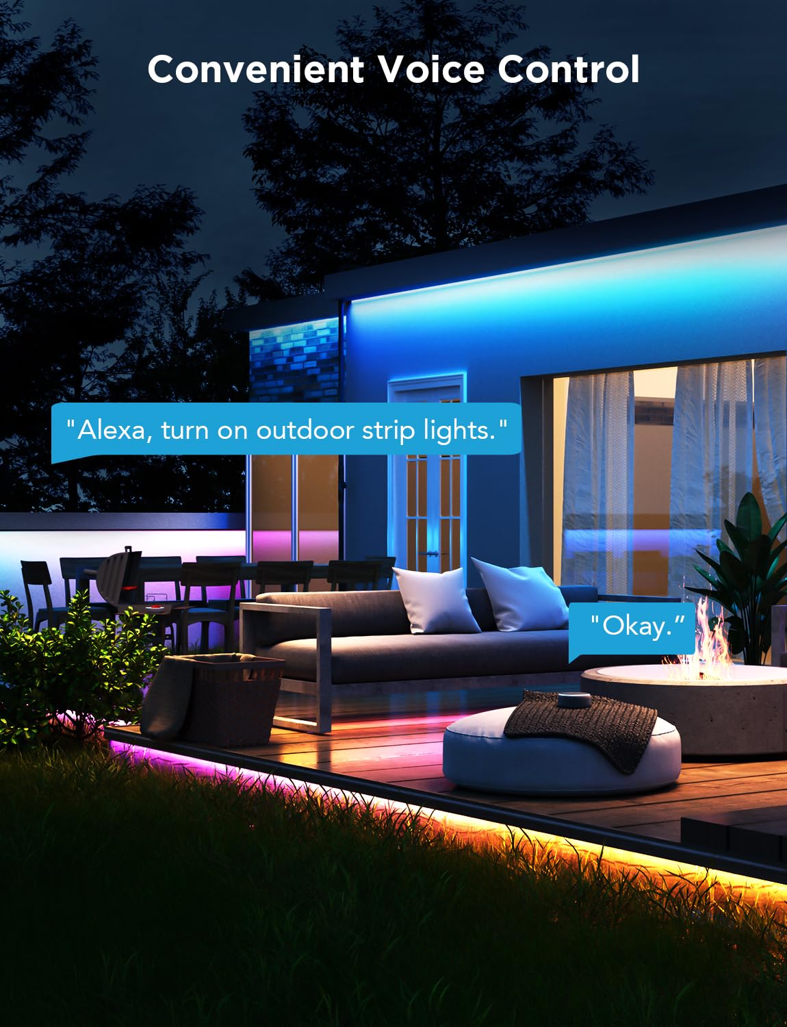 Govee RGBIC Pro Outdoor Strip Lights with Warm and Cold White, 32.8ft WiFi Outdoor LED Eave Lights Waterproof, Outdoor Lights Work with Alexa, App Control for Eave, Stairs, Porch