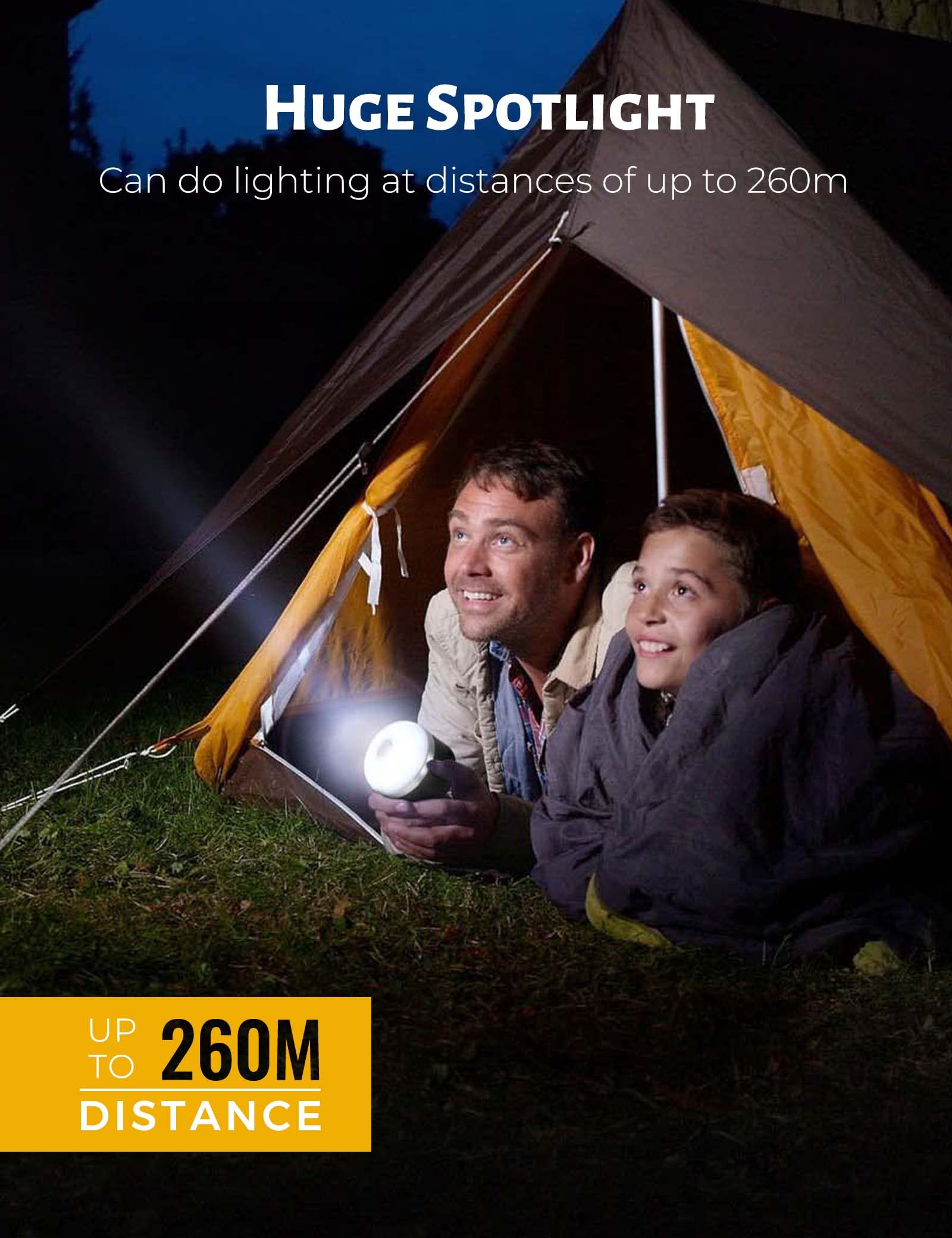 Wildley Camping Lantern, 600LM Camping Lights, 5 Light Modes Rechargeable Lantern Waterproof Mini Flashlight Emergency Lights for Home Power Failure, Camping Hanging, Car Camping (Black)