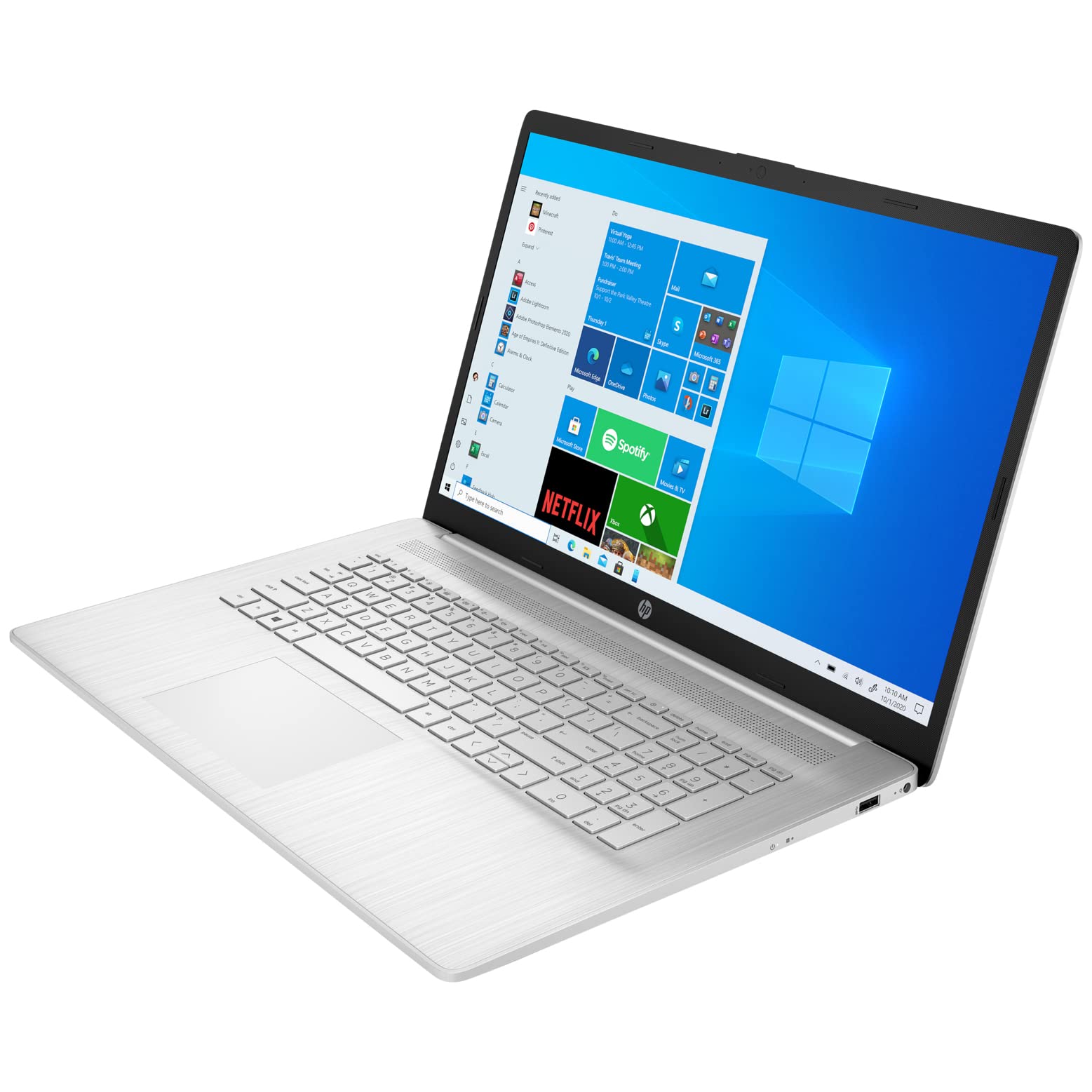 HP 17 17.3" Touchscreen HD+ Business Laptop Computer, 12th Gen Intel 10-Core i5-1235U (Beat i7-1195G7), 32GB DDR4 RAM, 2TB PCIe SSD, WiFi, Bluetooth 5.0, Silver, Windows 11 Pro, BROAG Cable