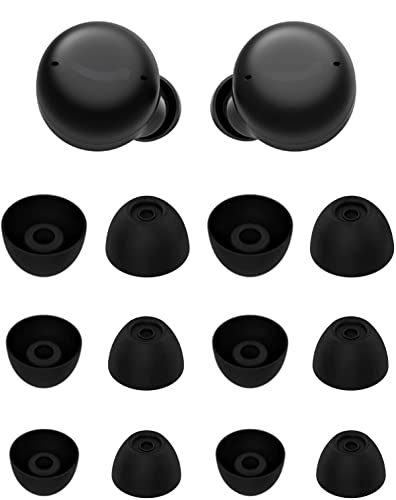 Rqker Ear Tips Compatible with Echo Buds 2 2nd Gen Earbuds, 6 Pairs S/M/L Sizes Soft Silicone Ear Tips Earbud Covers Eartips Earbuds Tips Compatible with Echo Buds 2, SML, Black 12