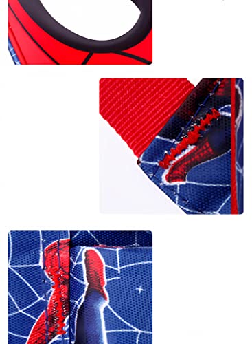 SUFRAH 13inch Cartoon Backpack Red&Blue Comic Waterproof Durable Lightweight Bookbag Fashion Causal Travel Bag