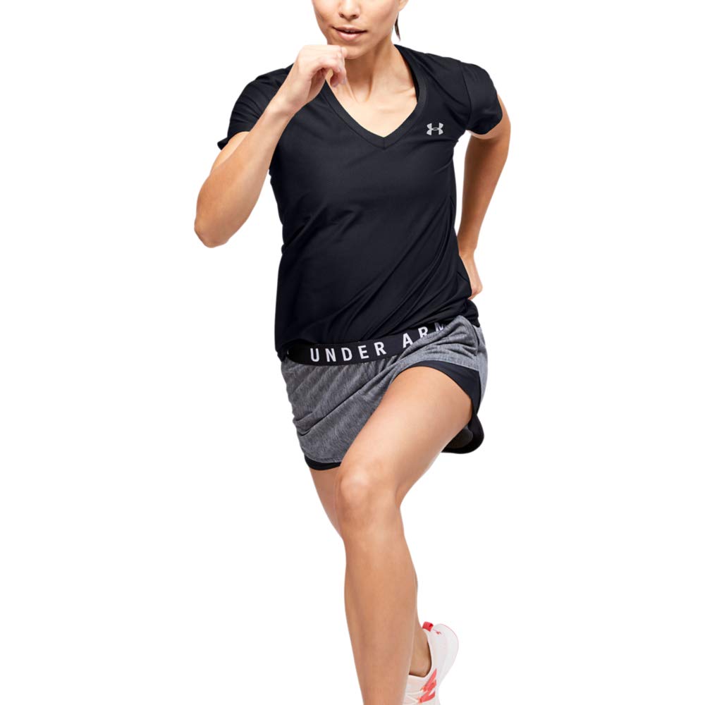 Under Armour Women's Play Up Twist Shorts 3.0 , Black (001)/White , X-Large