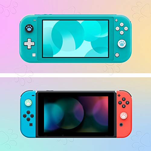Sumind 28 Pieces Replacement Cute Cat Claw Design Thumb Grip Caps Thumb Grips Analog Stick Cover Joystick Cap Soft Silicone Cover Compatible with Nintendo Switch, Switch Lite and Joy-Con Controller