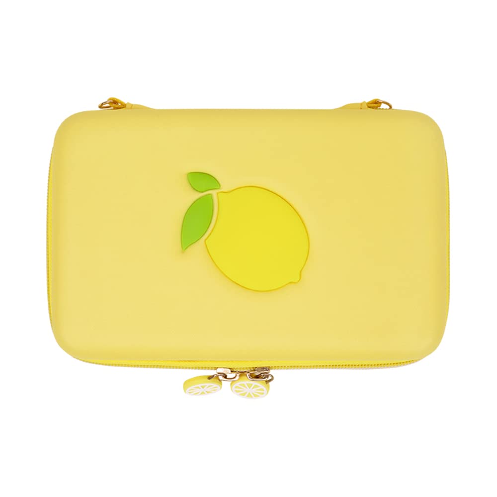 GeekShare Lemon Switch Travel Carrying Case Compatible with Nintendo Switch/Switch OLED Games Hard Shell Portable Storage Bag for Switch & Game Accessories(Yellow