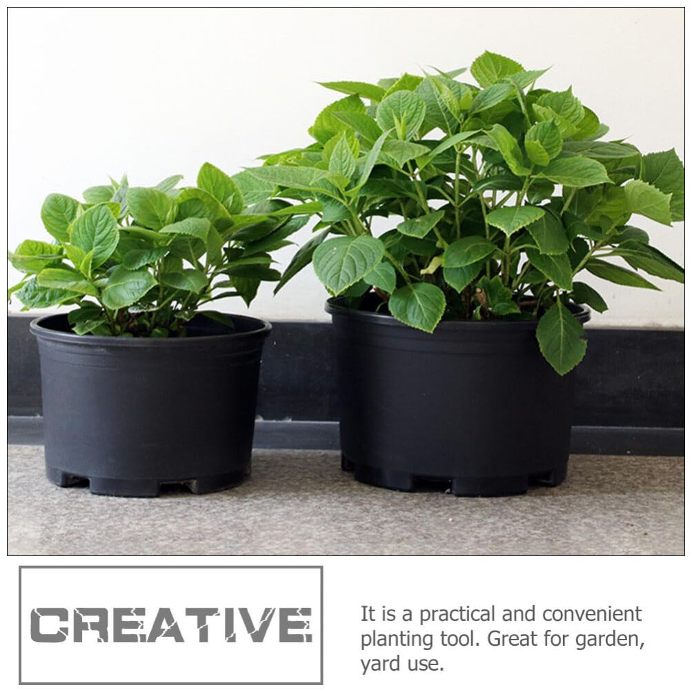 GANAZONO Flower Pots Flower Garden Pot Plant Round Cylinder Plastic Plant Pots
