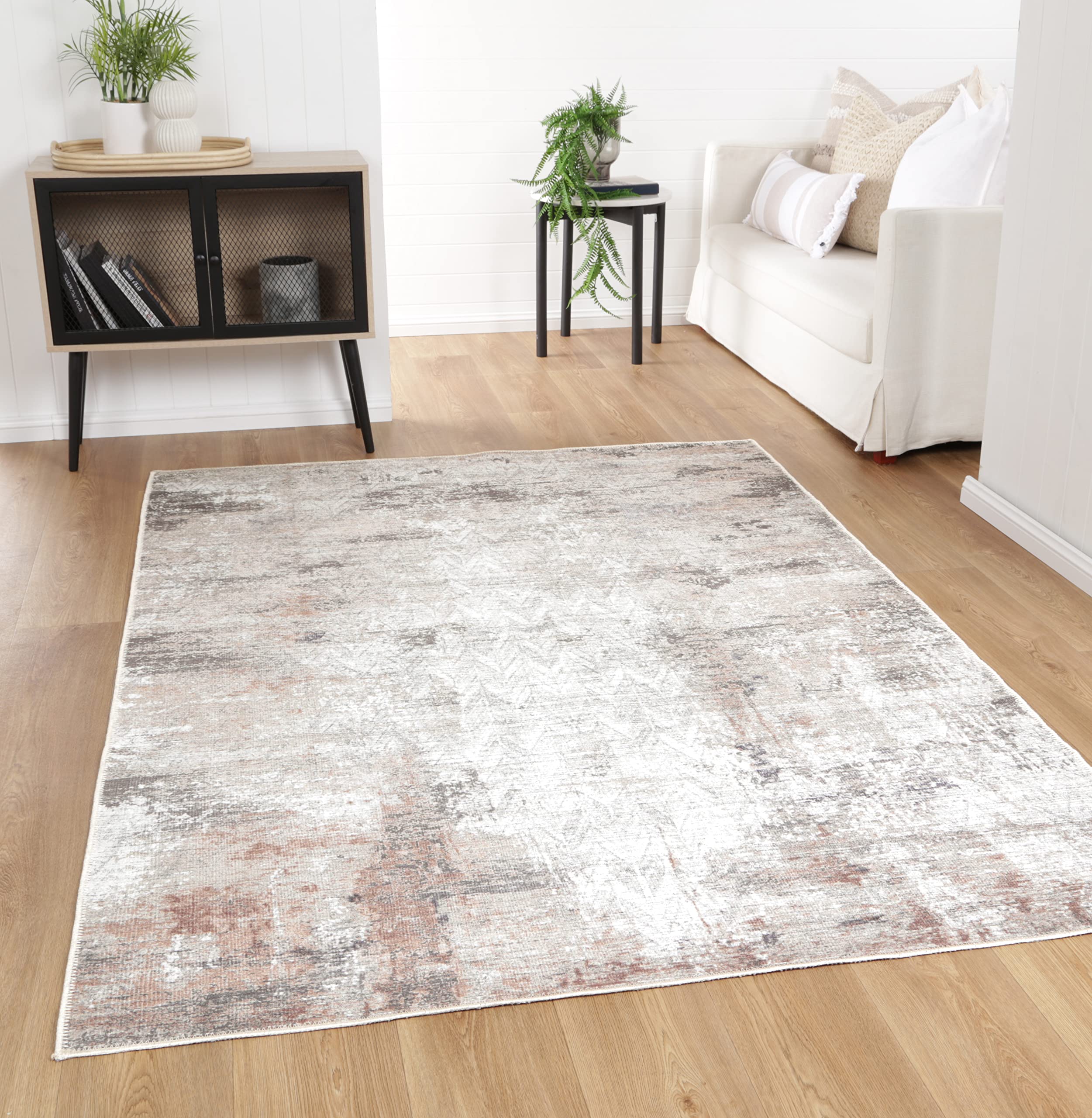 Home Culture Machine Washable Area Rug, Non-Shedding, for Livingroom, Kitchen, Dining, Office, Low Pile, Pet Friendly Rug (8'8''x12)