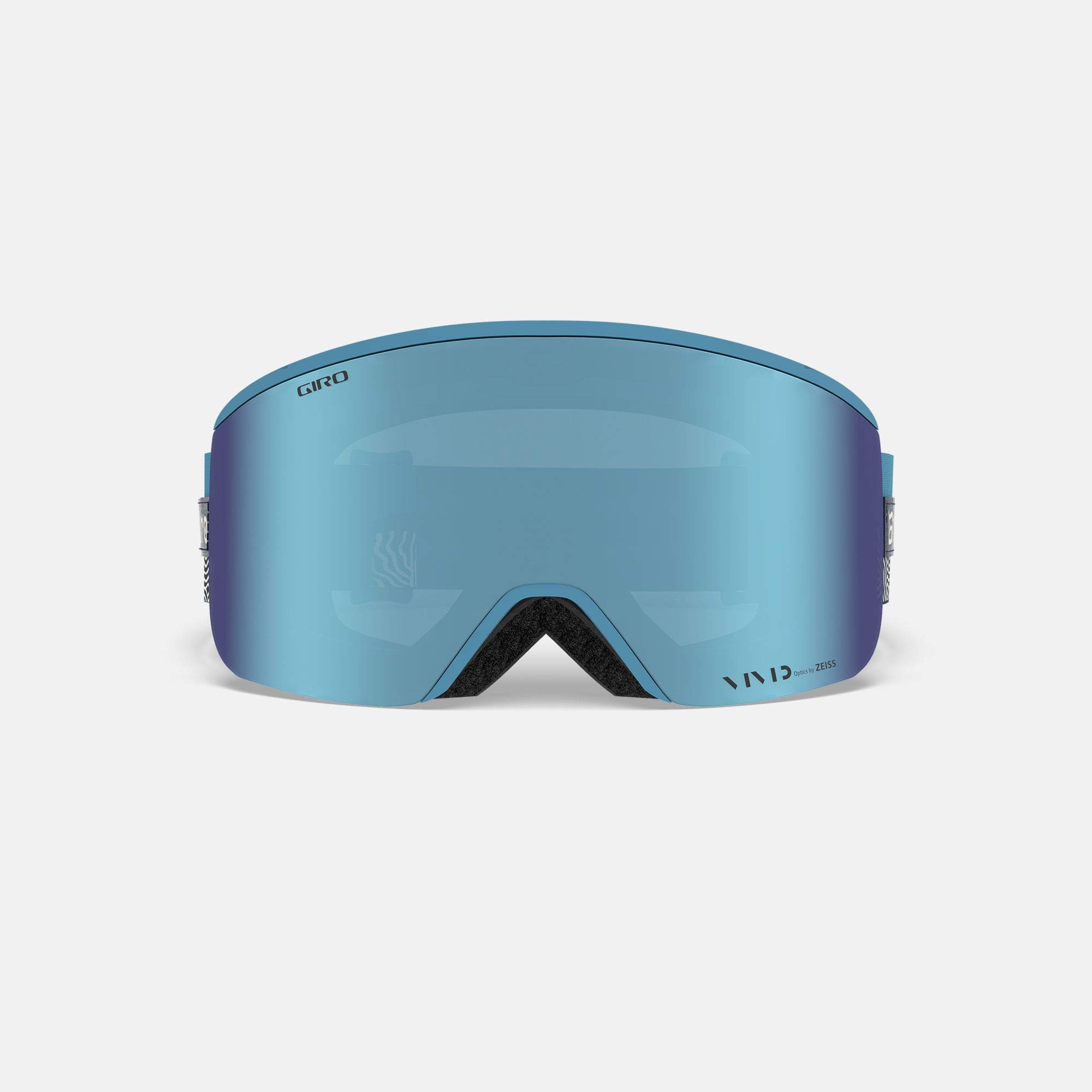 Giro Ella Ski Goggles - Snowboard Goggles for Women- Powder Blue Ridge Line Strap with Vivid Royal/Vivid Infrared Lenses