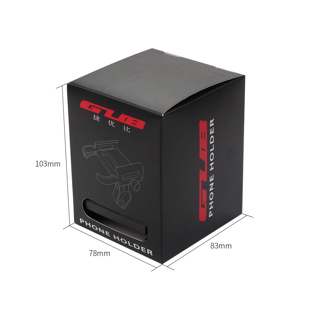 GUB P30 Aluminum Bike Phone Holder for 3.5" to 7.5" Device Bicycle Phone Stand Scooter Moto Mount Support Handlebar Clips (Red)